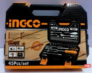 Ingco 45Pcs 1/4" Socket Set Heavy Duty Work - Mega Shop Nepal